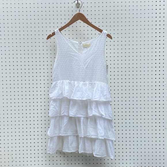 Dresses | Short White Ruffle Summer Dress | Poshmark